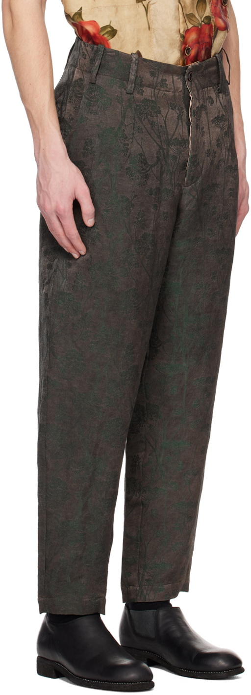 UMA WANG Green & Brown Patrick Trousers