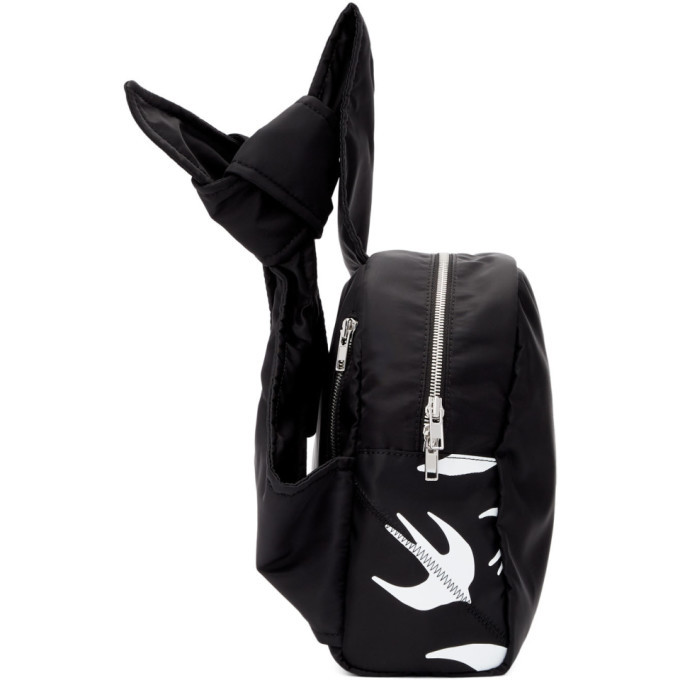 McQ Alexander McQueen Black Knotted Swallow Sling Backpack McQ ...