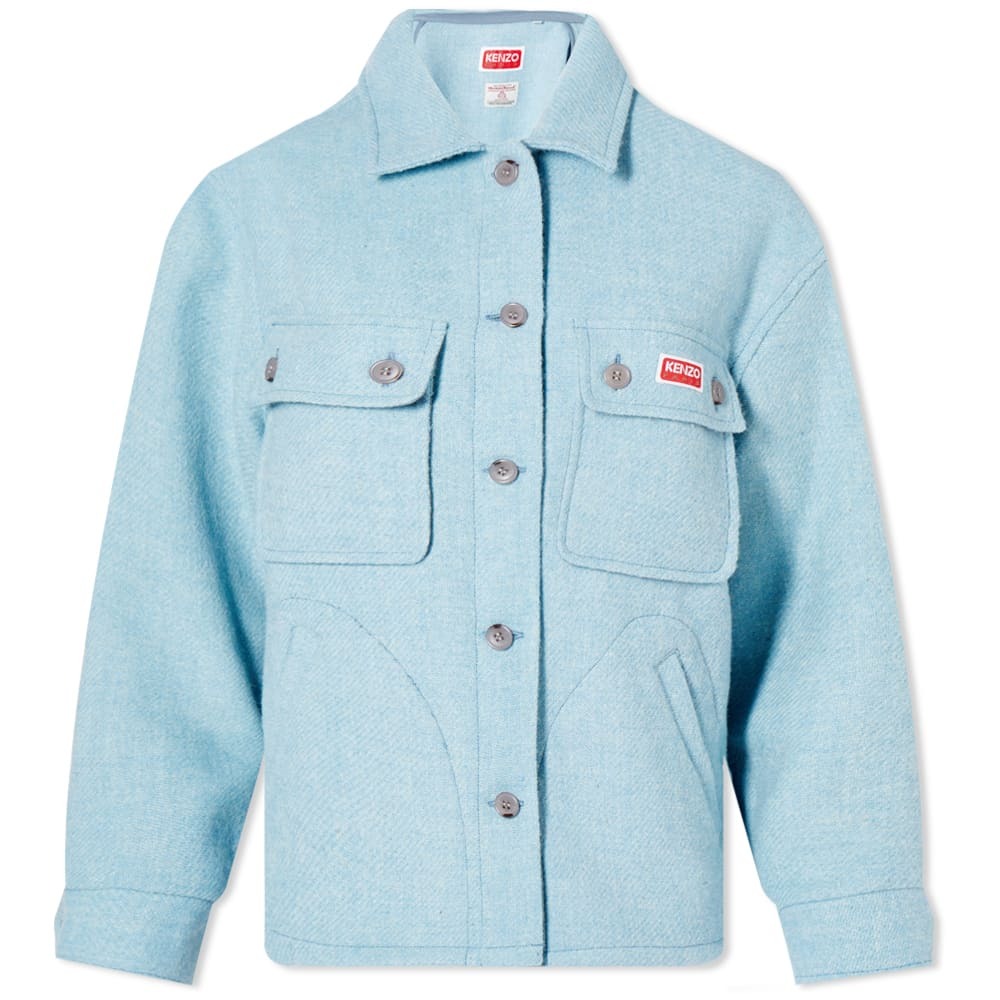 Kenzo Women's Wool Overshirt in Sky Blue Kenzo