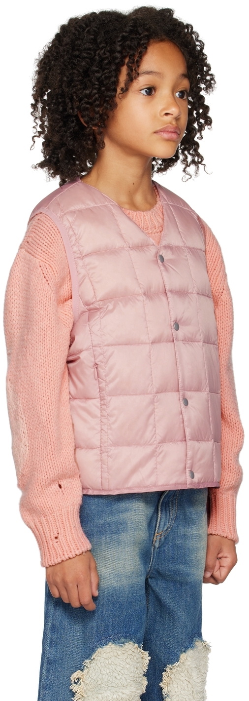 TAION Kids Pink V-Neck Down Vest Taion Extra