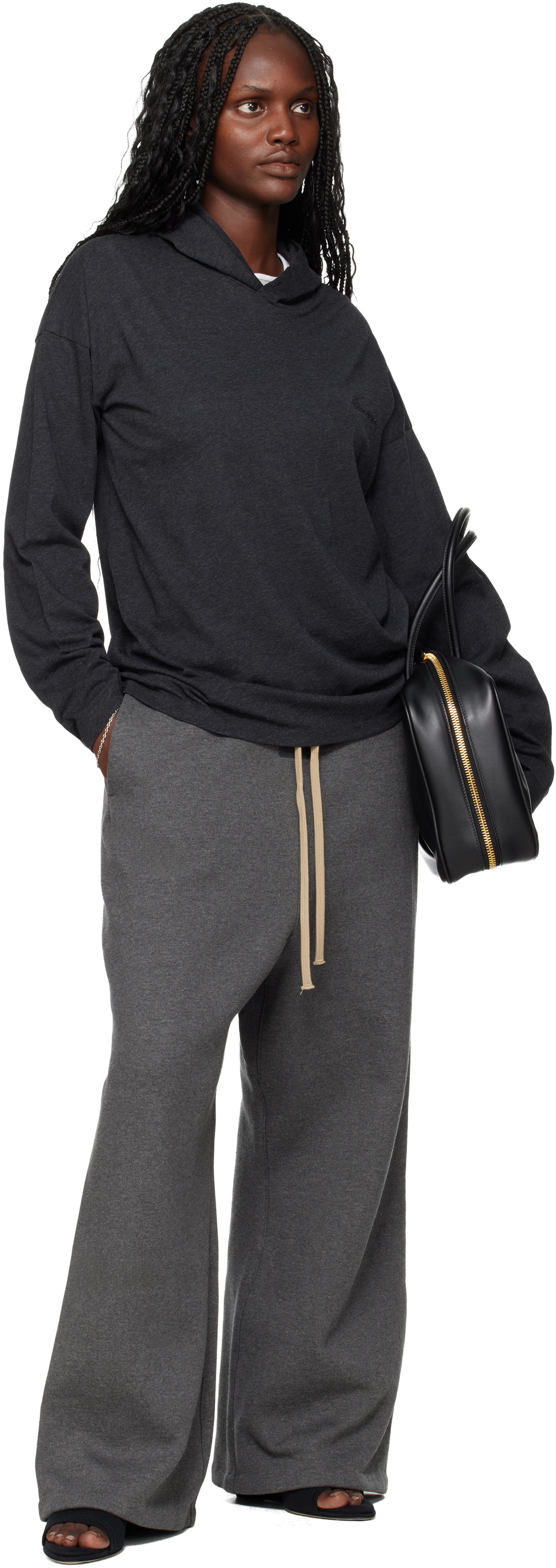 Fear of God ESSENTIALS Gray Holiday Embroidered Classic Fit Long Sleeve ...