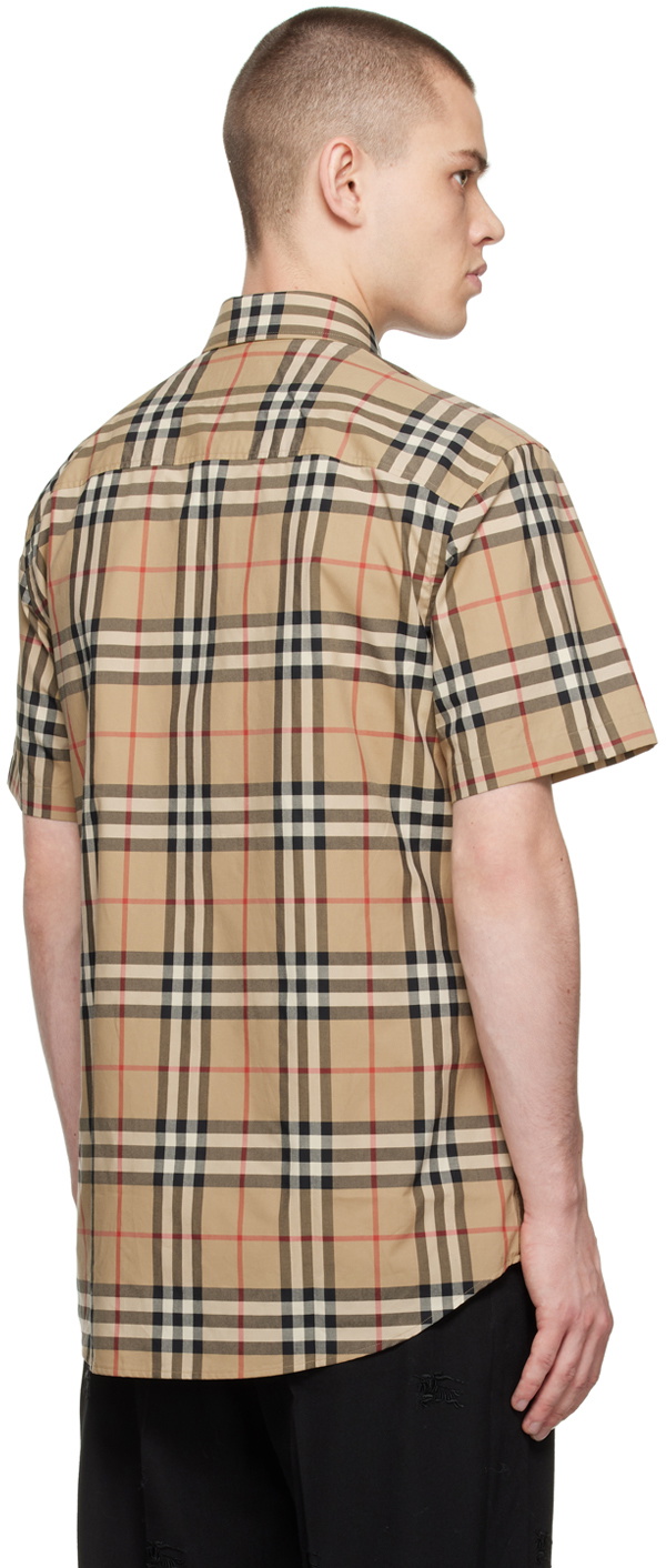 Burberry Beige Check Shirt Burberry
