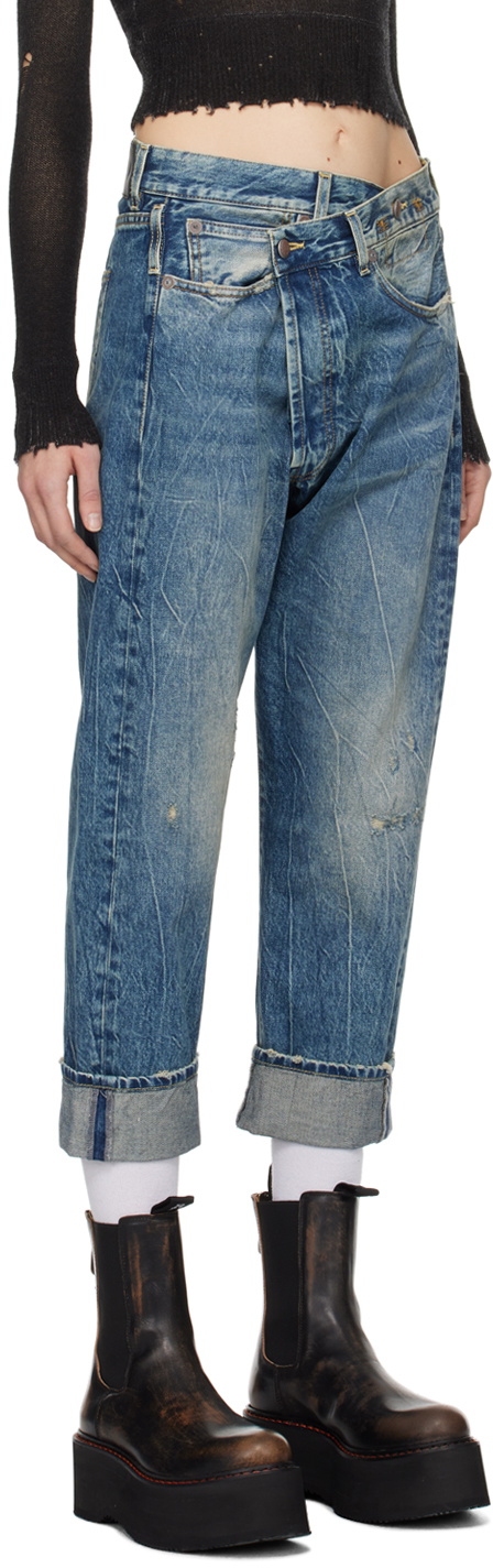 R13 Blue Crossover Jeans R13