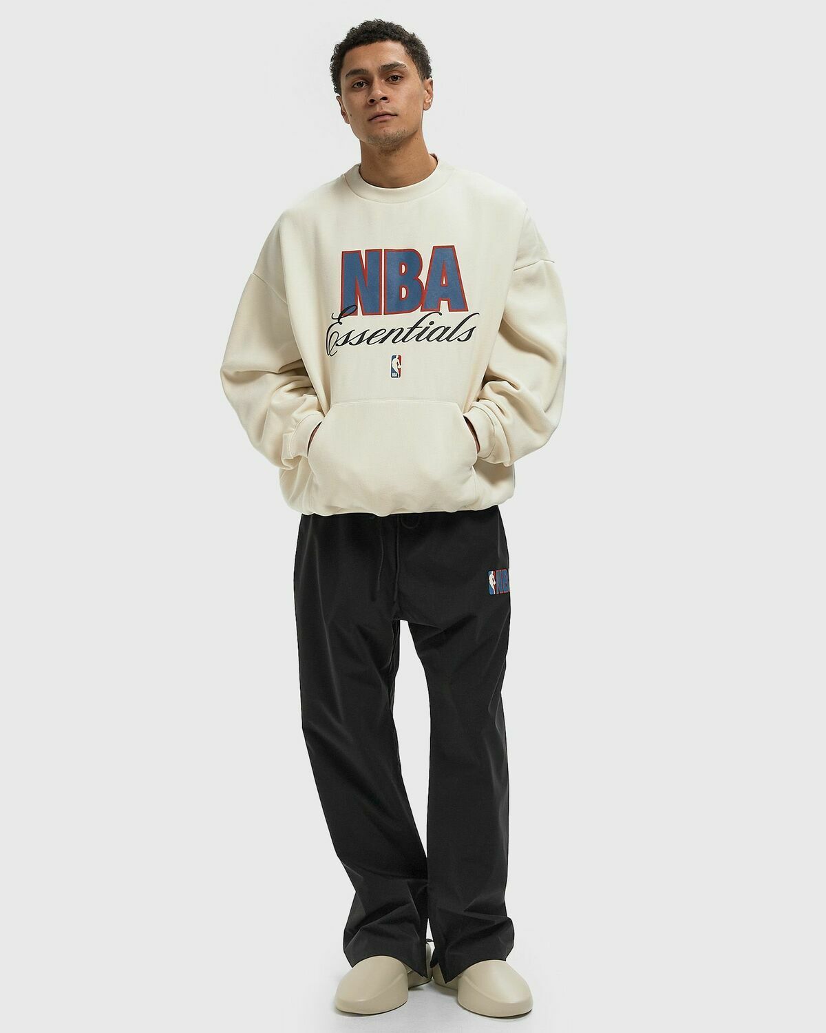 Fear of God Essentials NBA 90'S CREWNECK SWEATSHIRT Beige Men Fear Of ...