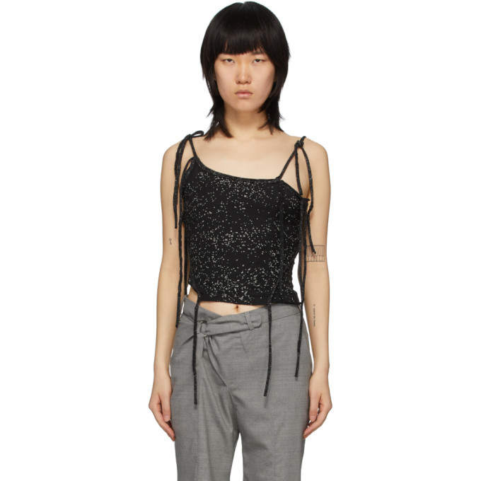 Ottolinger Black and Grey Speckled Strap Tank Top Ottolinger