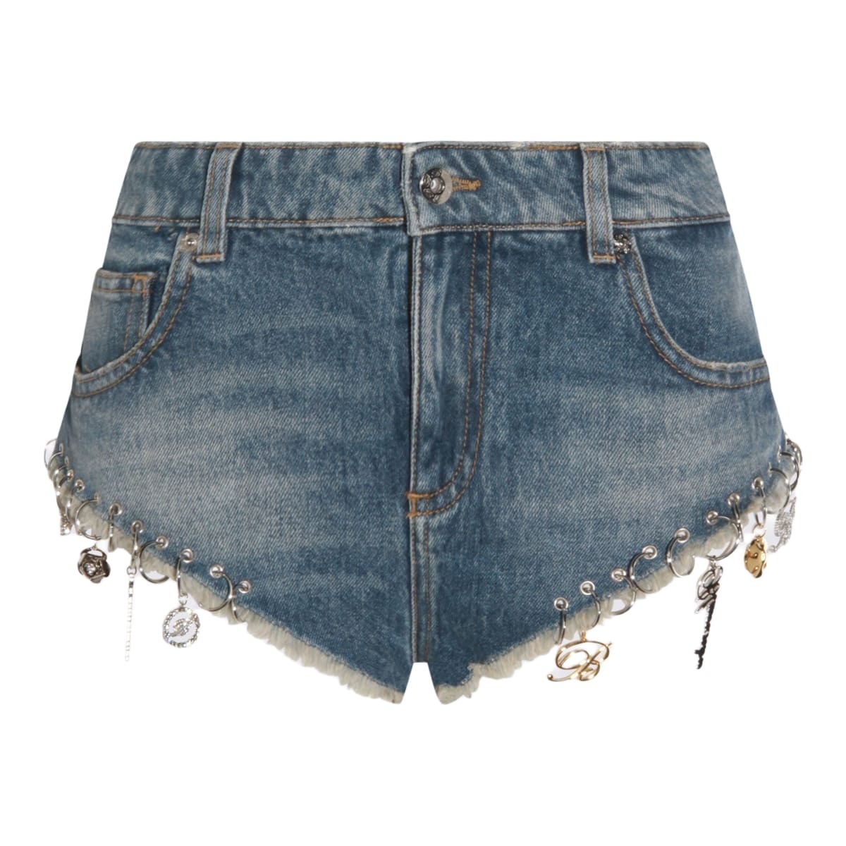 Blumarine Blue Denim Mini Shorts Blumarine