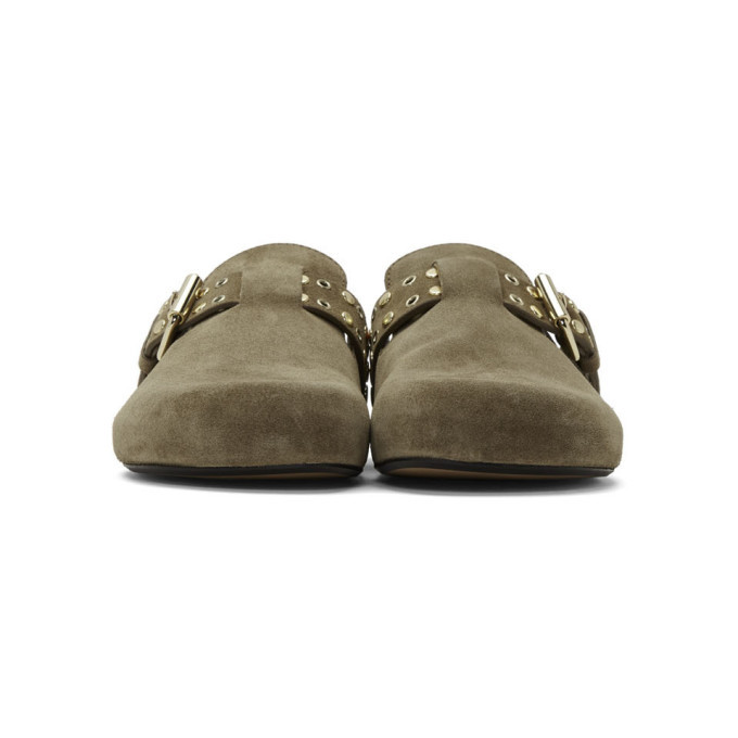 Isabel Marant Taupe Mirvin Slippers Isabel Marant