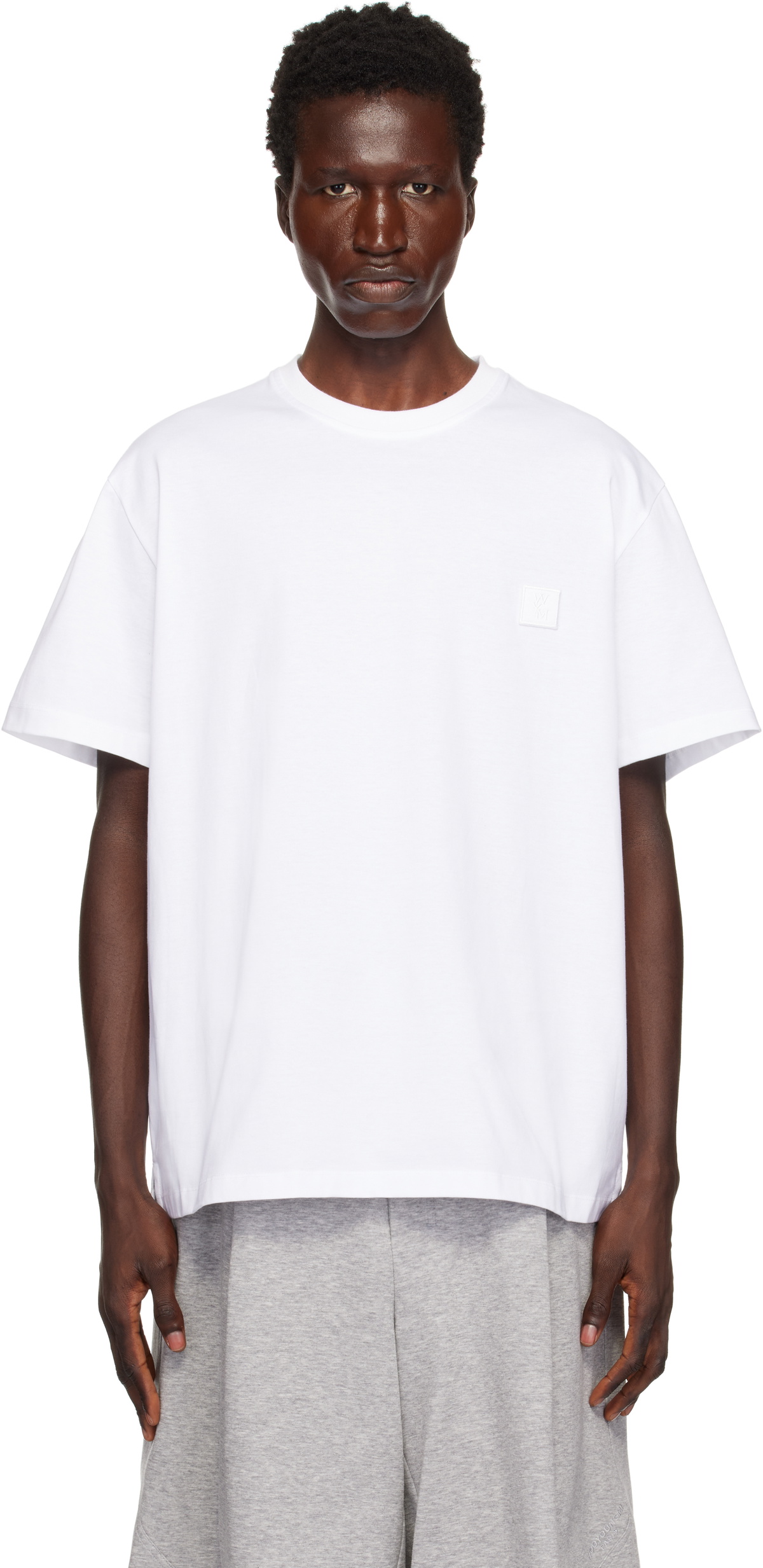 WOOYOUNGMI White Metallic Graphic T-shirt Wooyoungmi