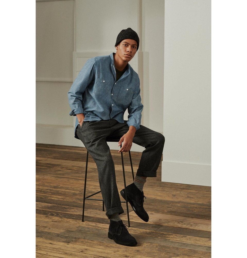 Mr P. - Ribbed Donegal Wool Beanie - Men - Black Mr P.