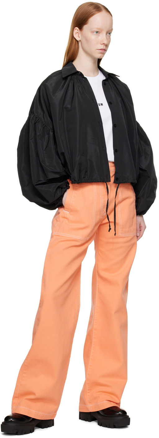 MSGM Orange Baggy Jeans MSGM