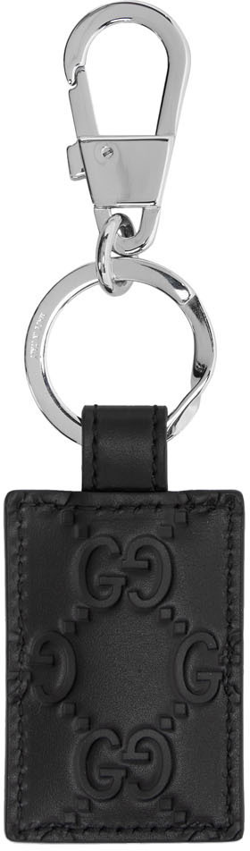 Gucci Black 'Gucci Signature' Keyring Gucci