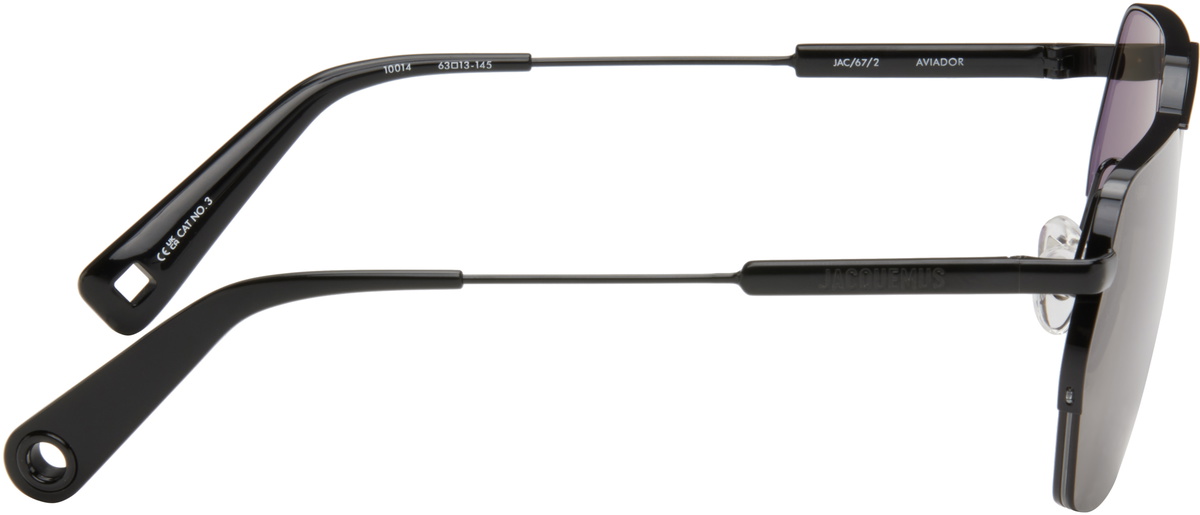 JACQUEMUS Black 'Les lunettes Aviador' Sunglasses Jacquemus