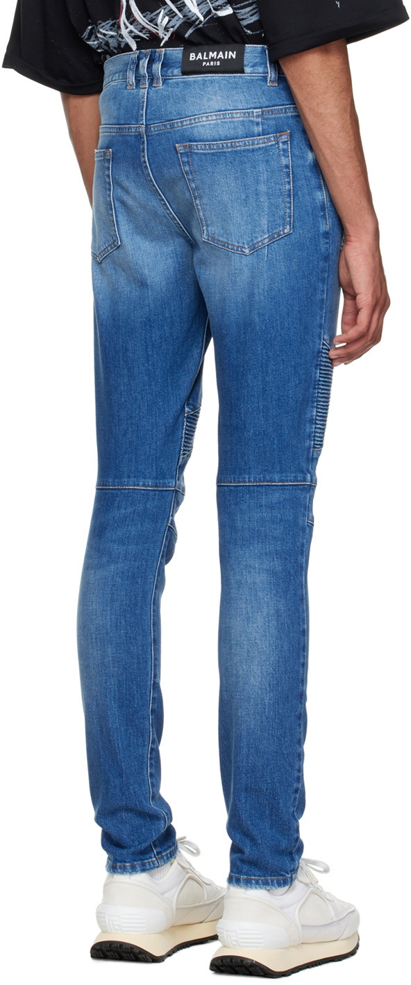 Balmain Blue Slim-Cut Jeans Balmain