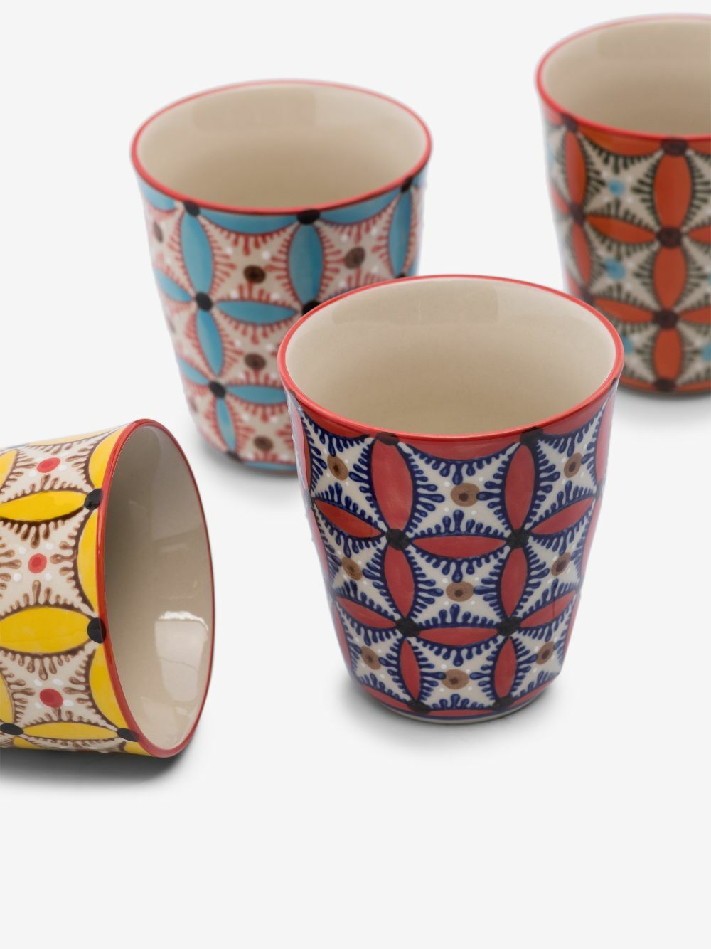 POLSPOTTEN Multicolour Hippy Cup Set POLSPOTTEN
