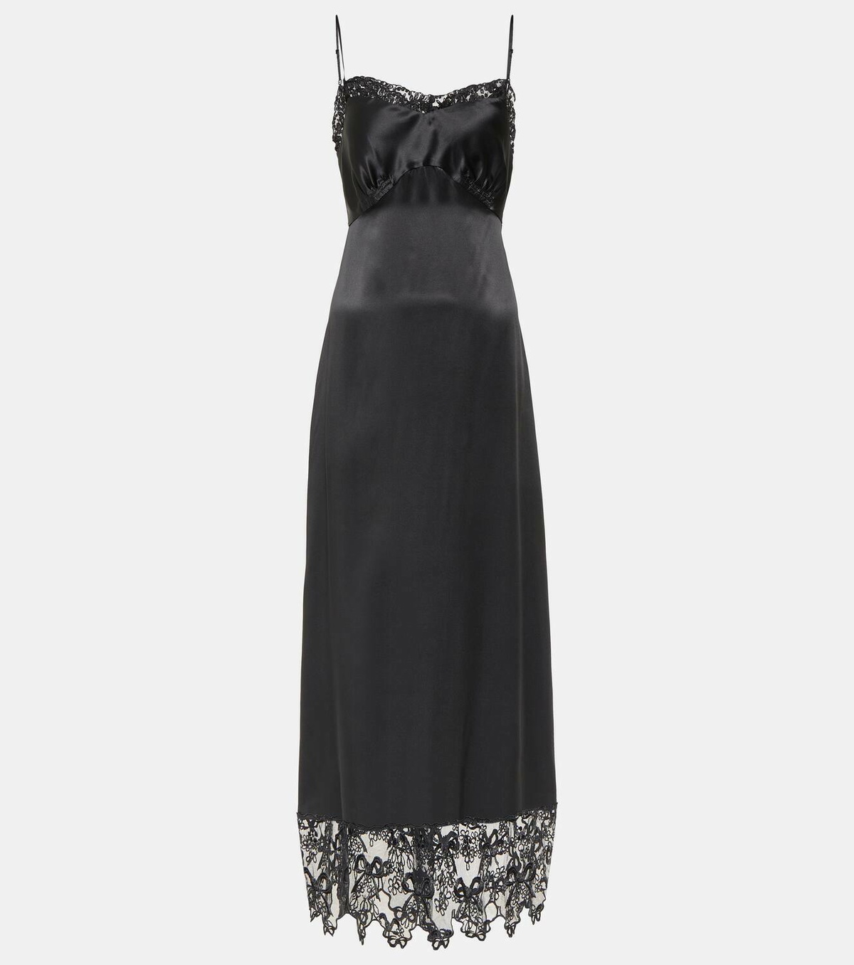 Simone Rocha Bow-detail silk satin midi dress Simone Rocha