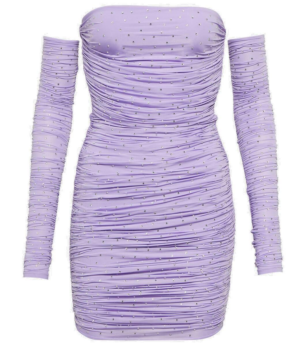Alex Perry Crystal-embellished jersey minidress Alex Perry