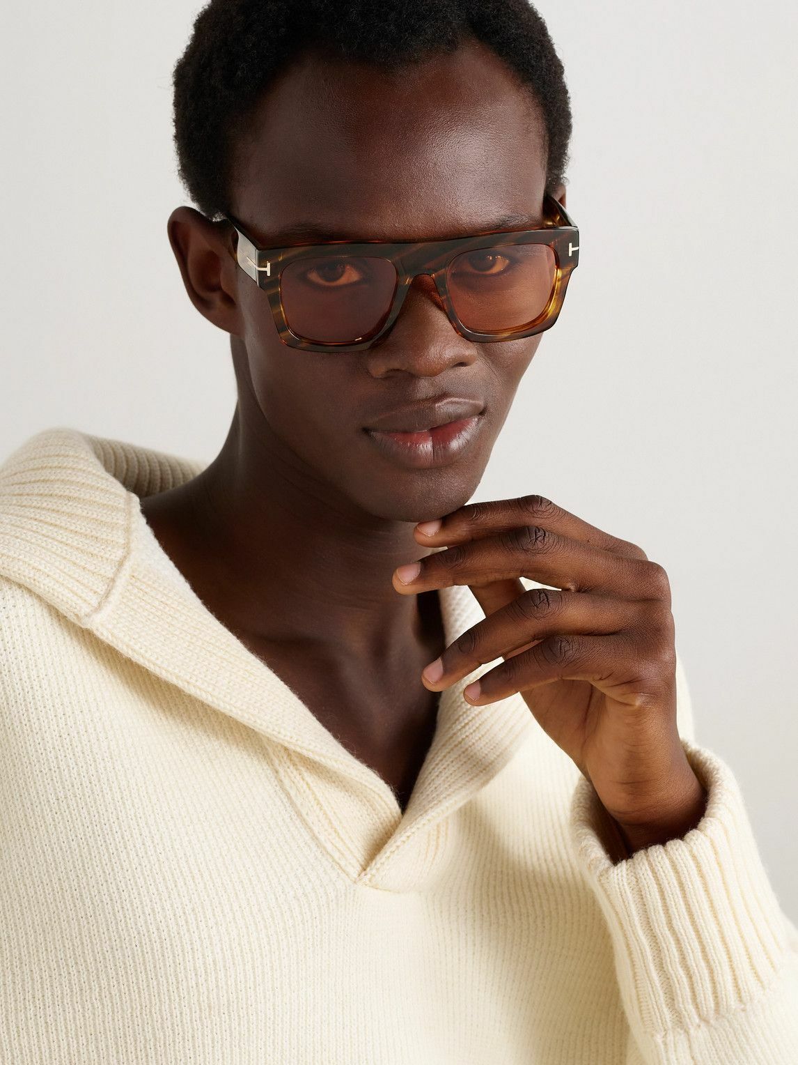 TOM FORD - Fausto Square-Frame Tortoiseshell Acetate Sunglasses TOM FORD