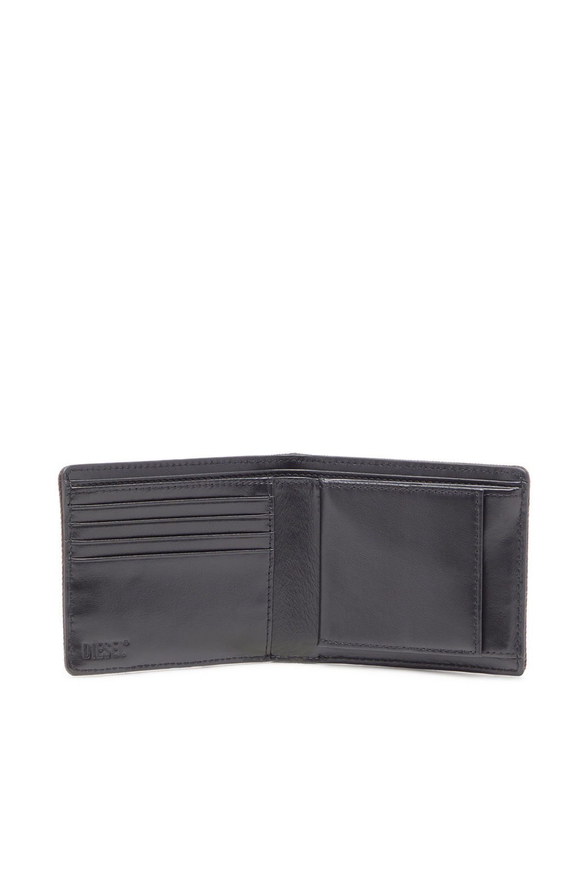 Diesel Bi-fold wallet in coated flocked denim - Small Wallets Mens in ...