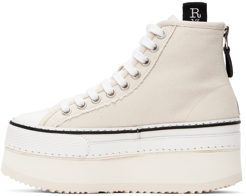 R13 Off-White Courtney Platform Sneakers R13