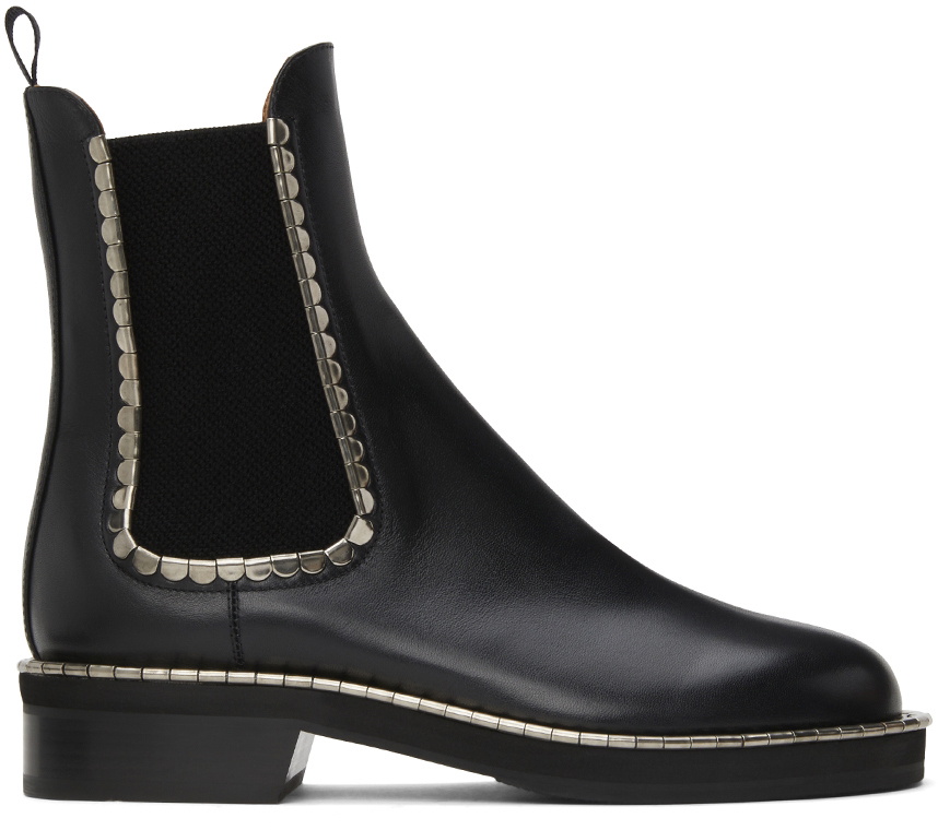 Chloé Black Idol Metallic Coin Ankle Boots Chloe