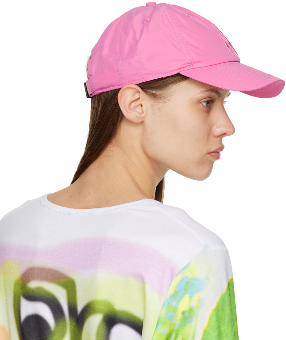 JW Anderson Pink Embroidered Cap JW Anderson