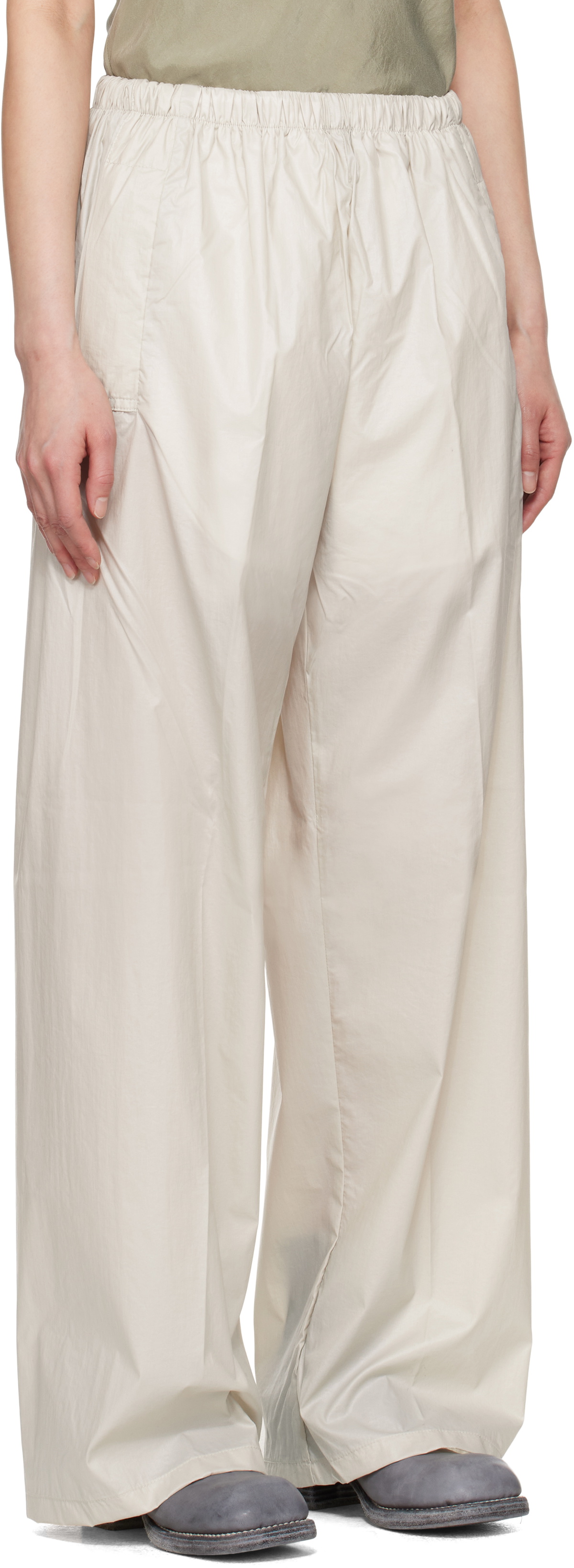 Gabriela Coll Garments Beige No.287 Technical Flap Pocket Trousers ...
