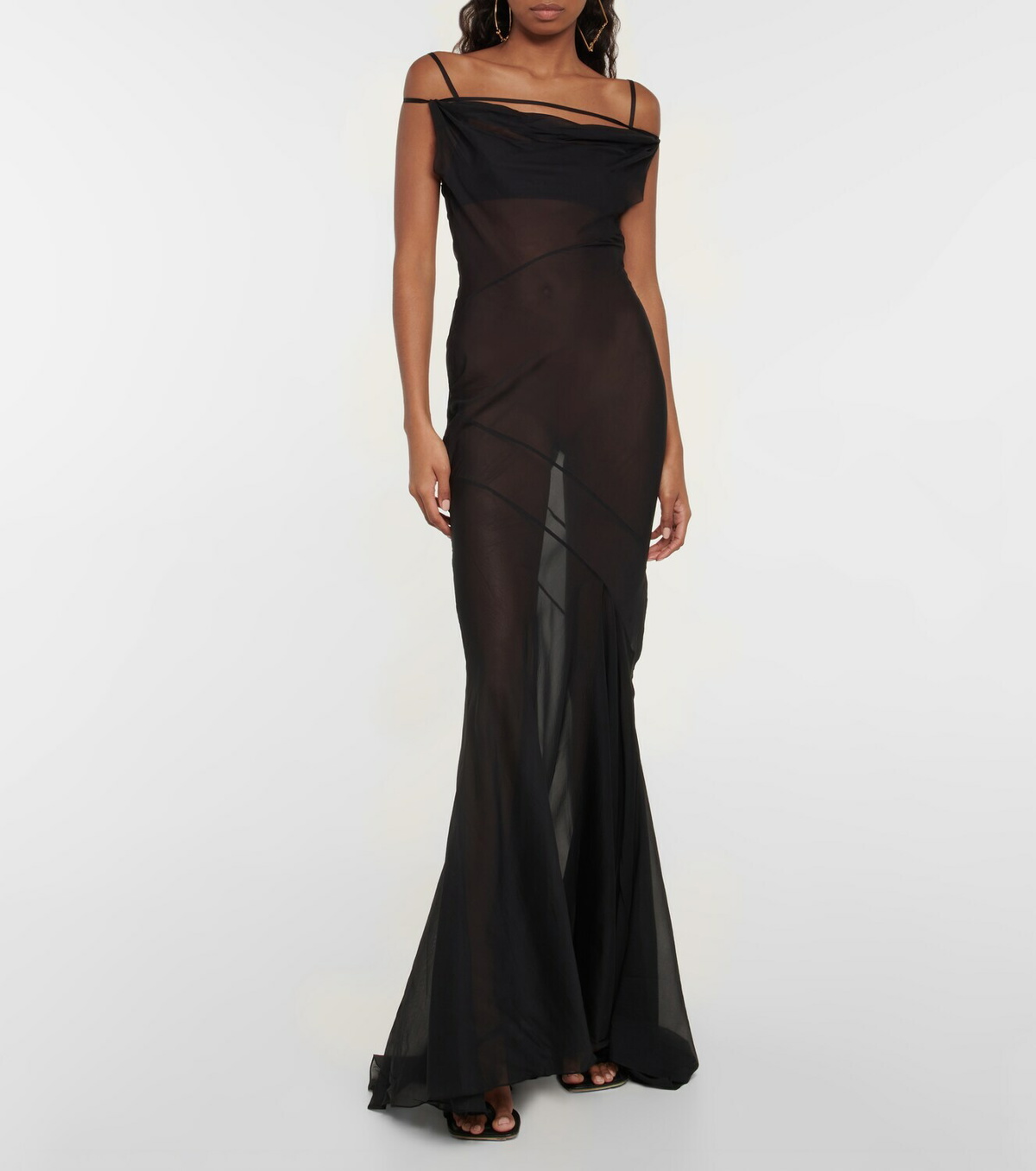 Jacquemus - La Robe Draggiu draped maxi dress Jacquemus