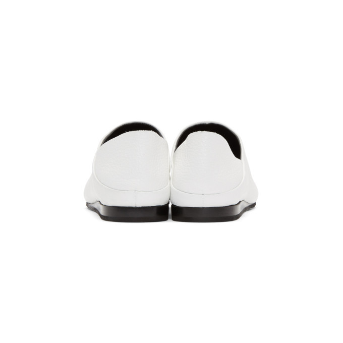 McQ Alexander McQueen White Liberty Fold Slippers McQ Alexander McQueen