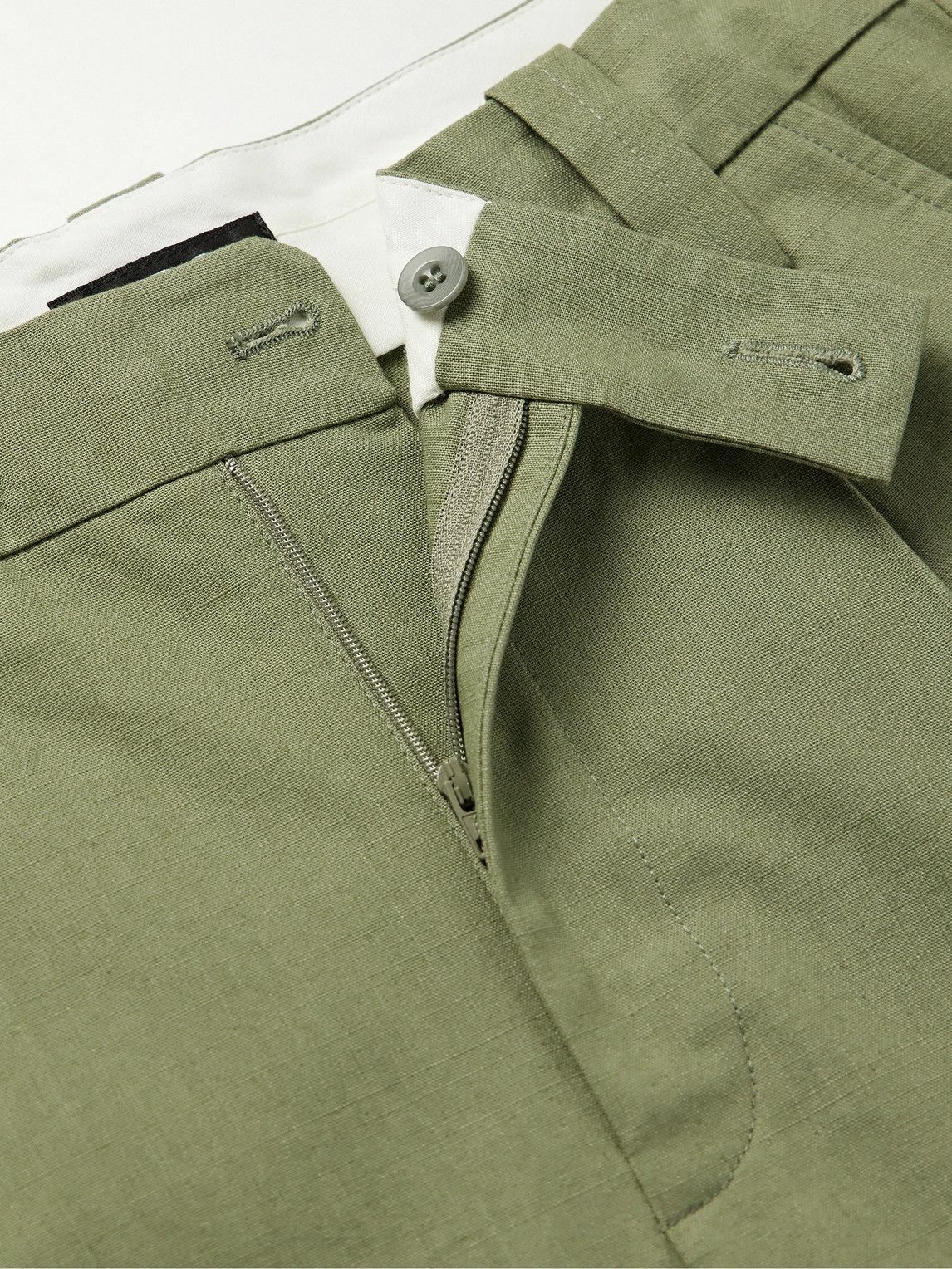 A.P.C. - Renato Tapered Pleated Cotton Trousers - Green A.P.C.
