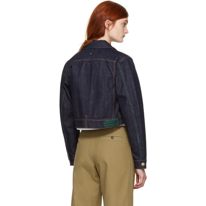 Carven Indigo Denim Boxy Jacket Carven