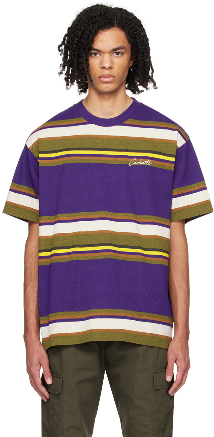 Carhartt Work In Progress Purple Morcom T-Shirt Carhartt WIP