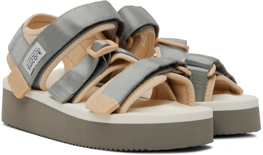Suicoke Gray & Beige KISEE-PO Sandals Suicoke