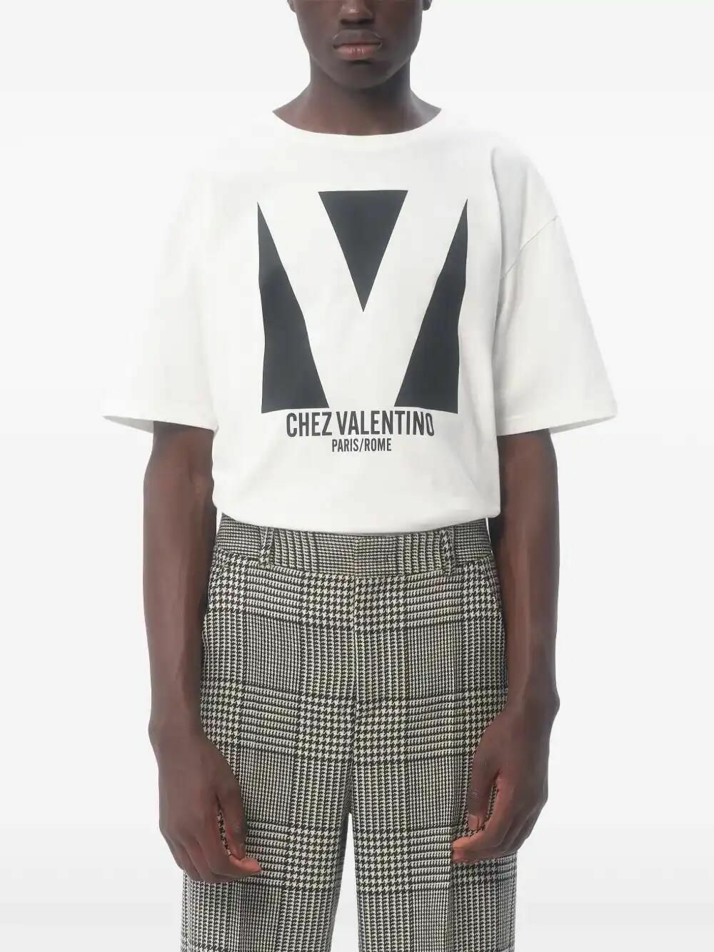 Valentino Garavani Chez Valentino-Print Cotton T-Shirt Valentino Garavani