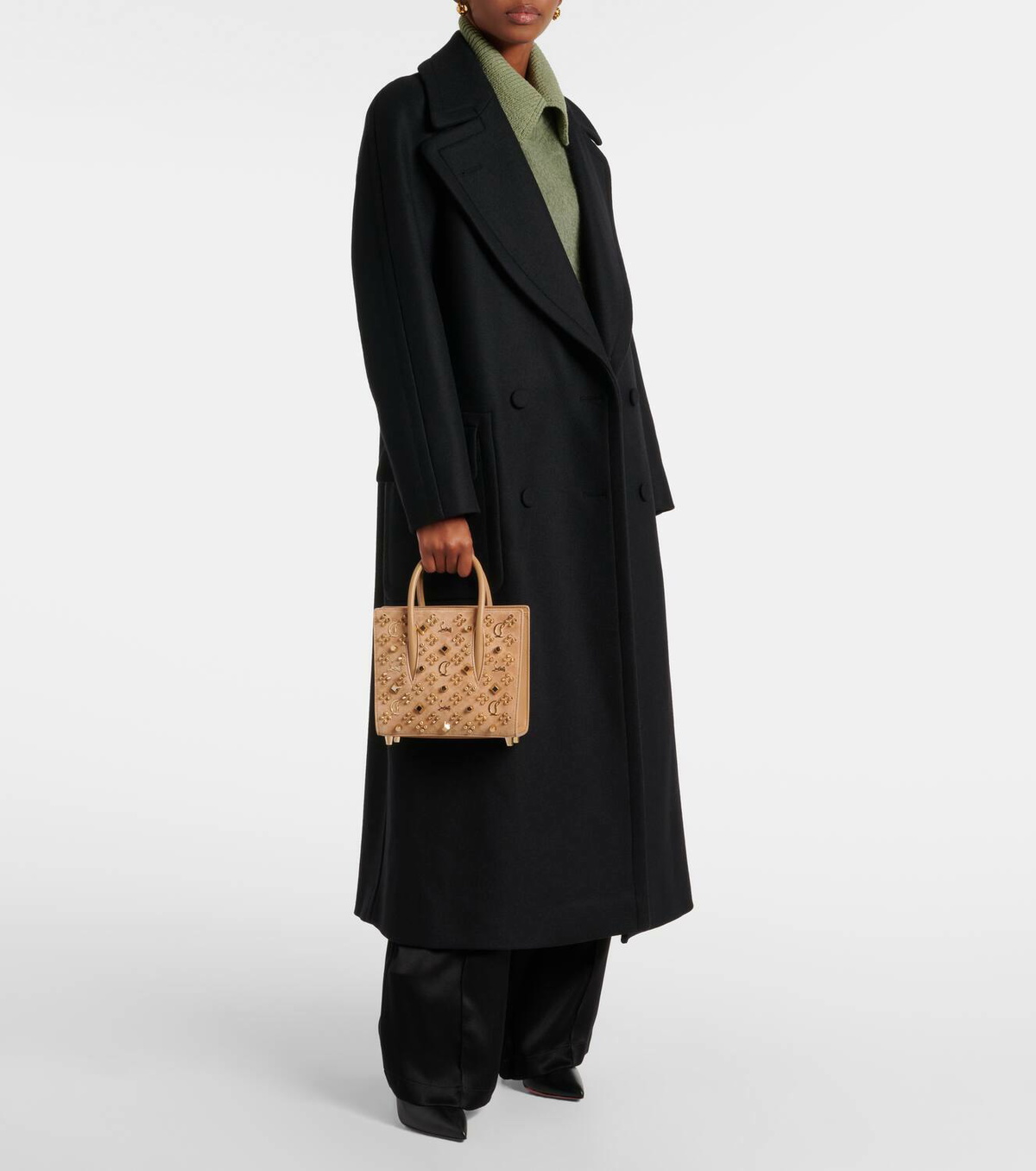 Christian Louboutin Paloma Mini studded leather tote bag Christian ...
