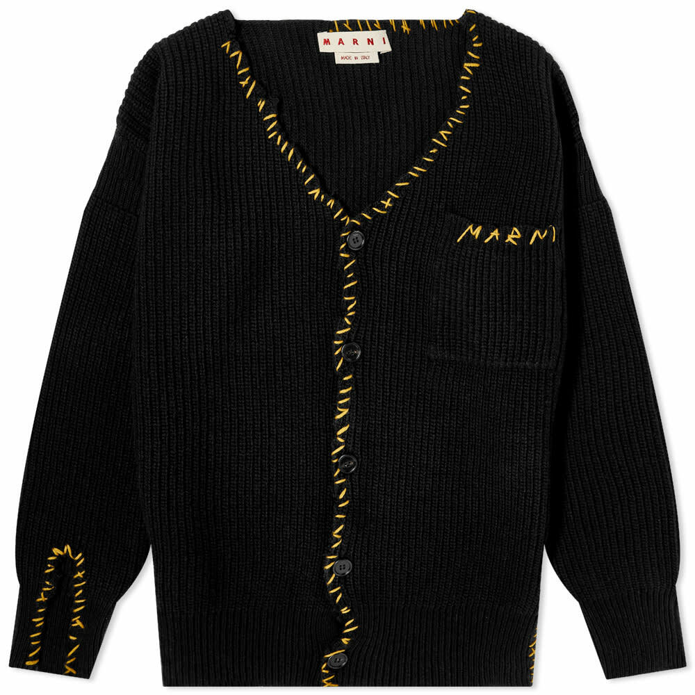 Marni Women's Logo Cardigan in Black Marni