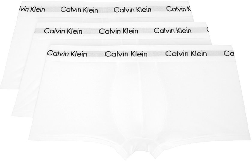 Calvin Klein Underwear Three-Pack White Low-Rise Boxers Calvin Klein ...