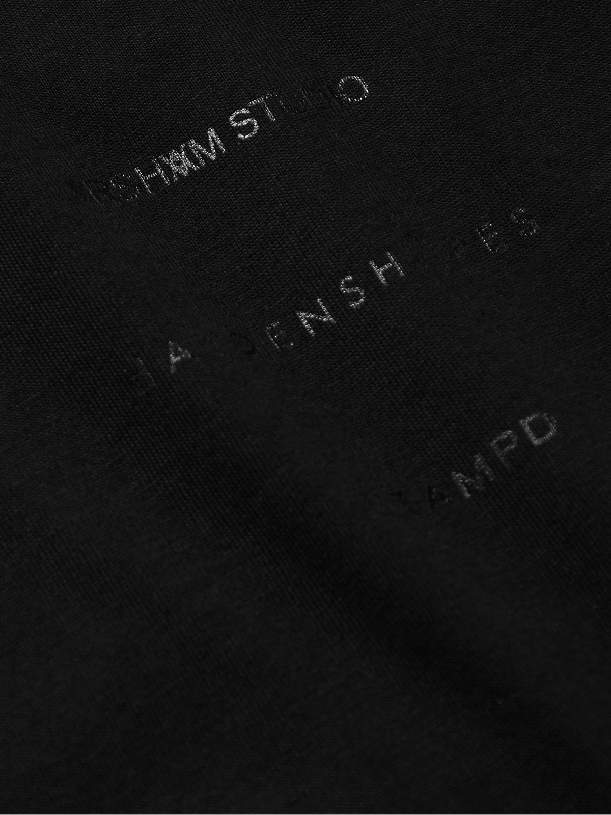 HAYDENSHAPES - Arsham Stampd Logo-Print Cotton-Jersey T-Shirt - Black ...