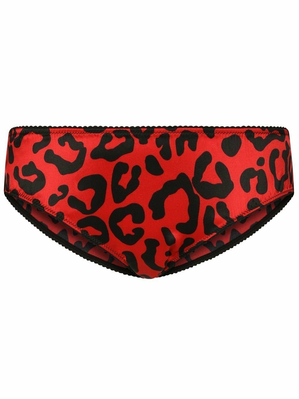 Dolce & Gabbana Red Leopard Print Silk Briefs Dolce & Gabbana