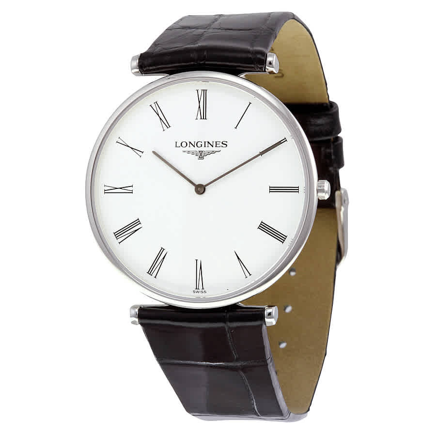 Longines La Grande Classique White Dial Black Leather Watch L4.766.4.11 ...