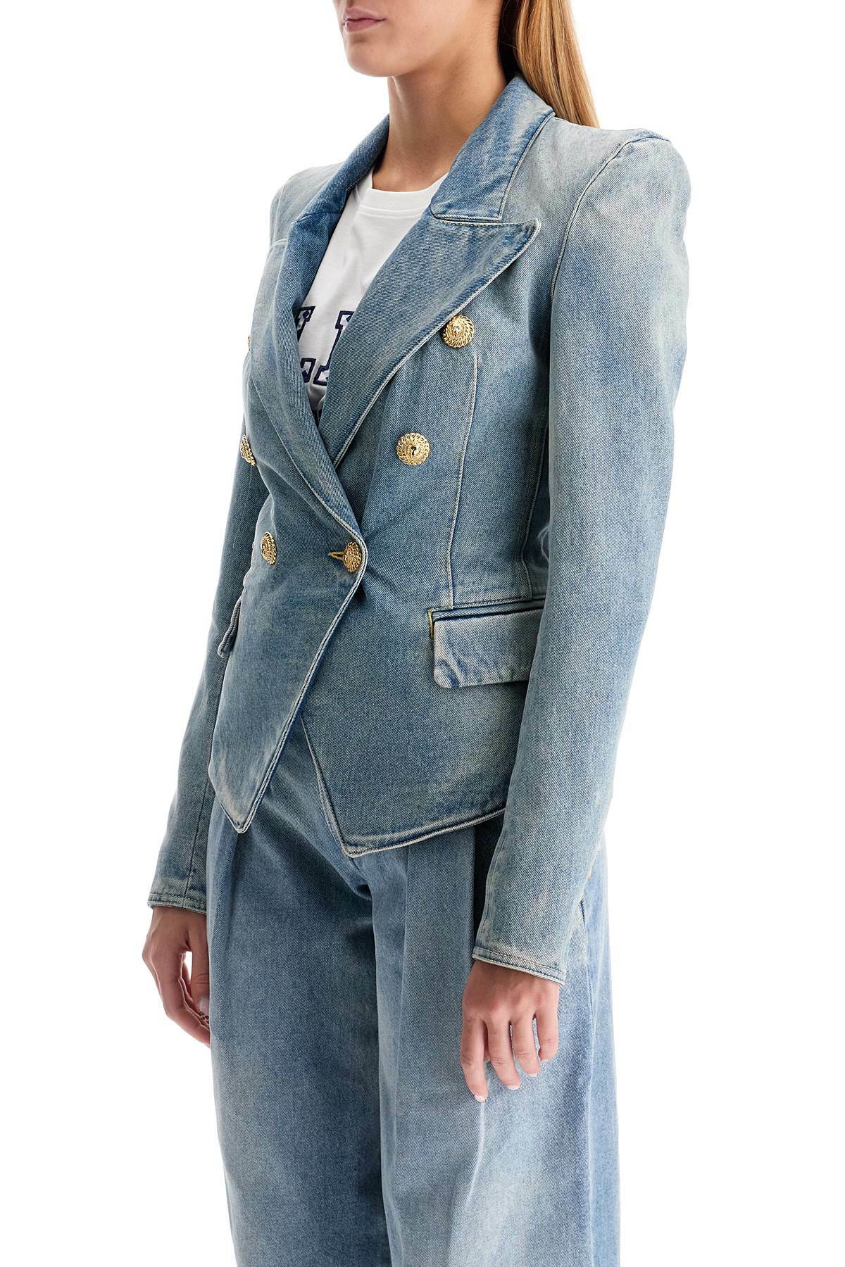 BALMAIN denim jacket with embossed buttons Light blue Balmain