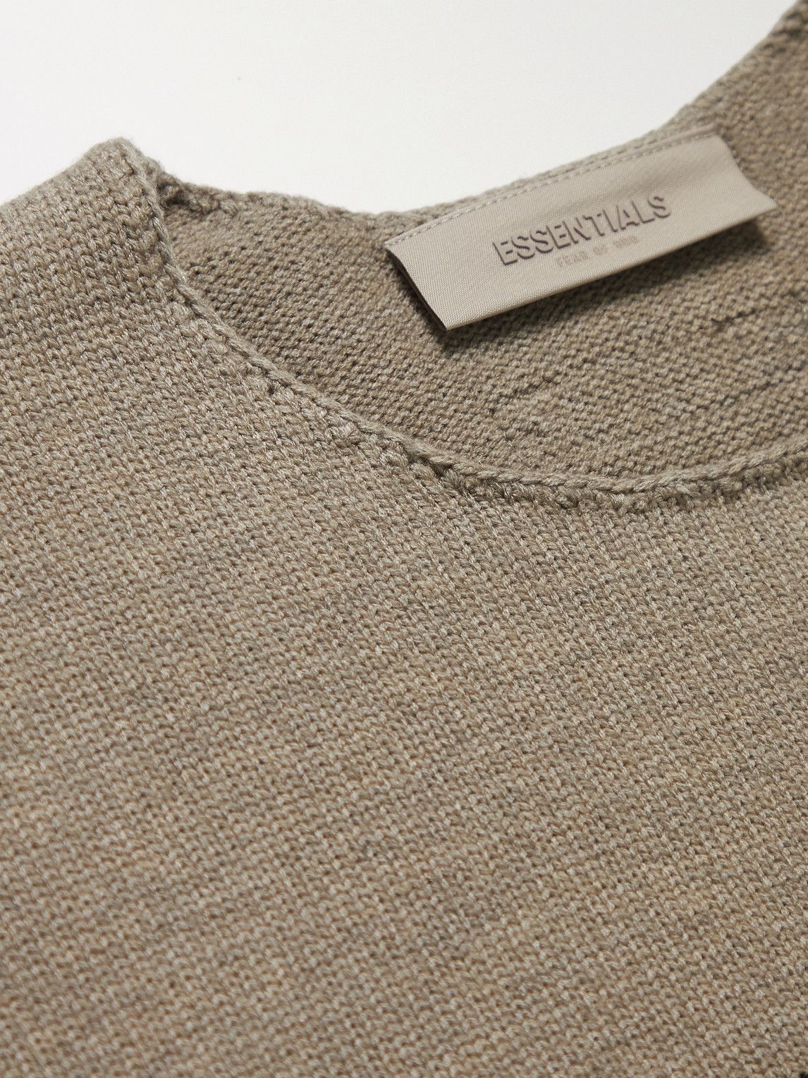 Fear of God Essentials Kids - Logo-Appliquéd Knitted Sweater - Neutrals ...