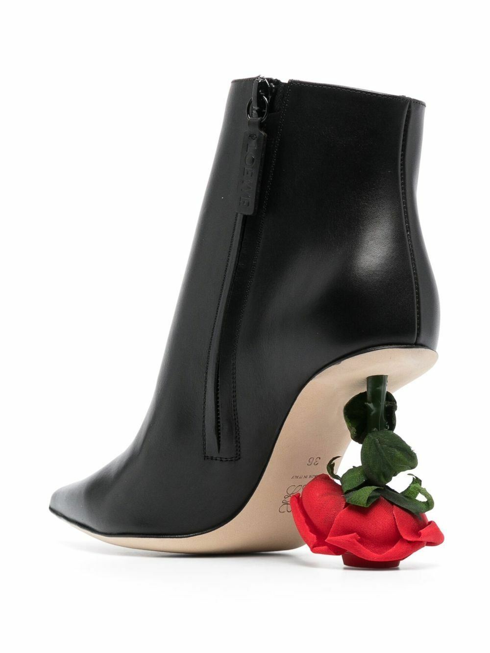 LOEWE - Leather Heel Ankle Boots Loewe