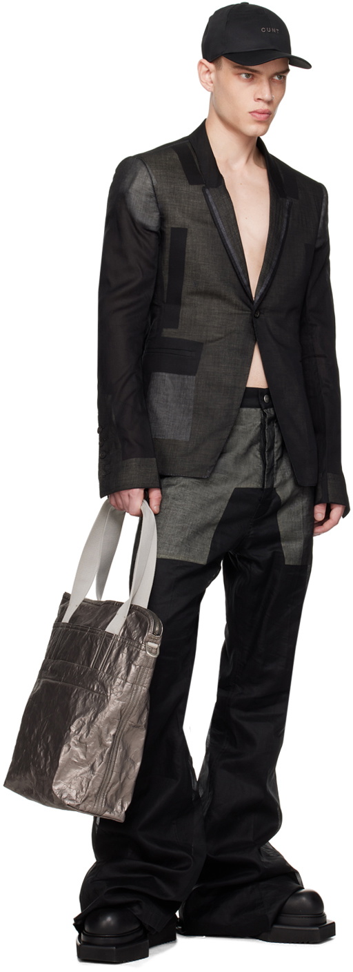 Rick Owens Gunmetal Shuttle Small Bag Rick Owens