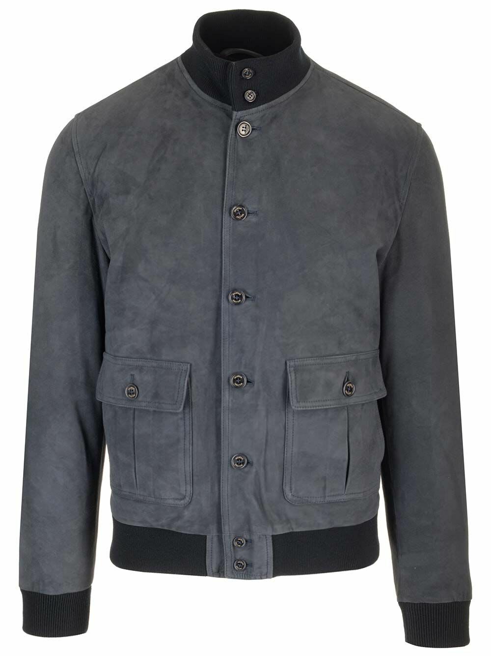 Dark Blue valstarino Suede Jacket Valstarino