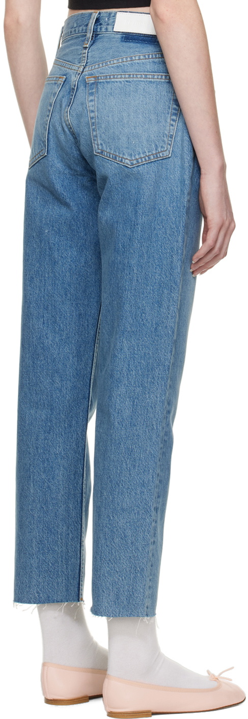 Re/Done Blue 70s Stove Pipe Jeans Re/Done