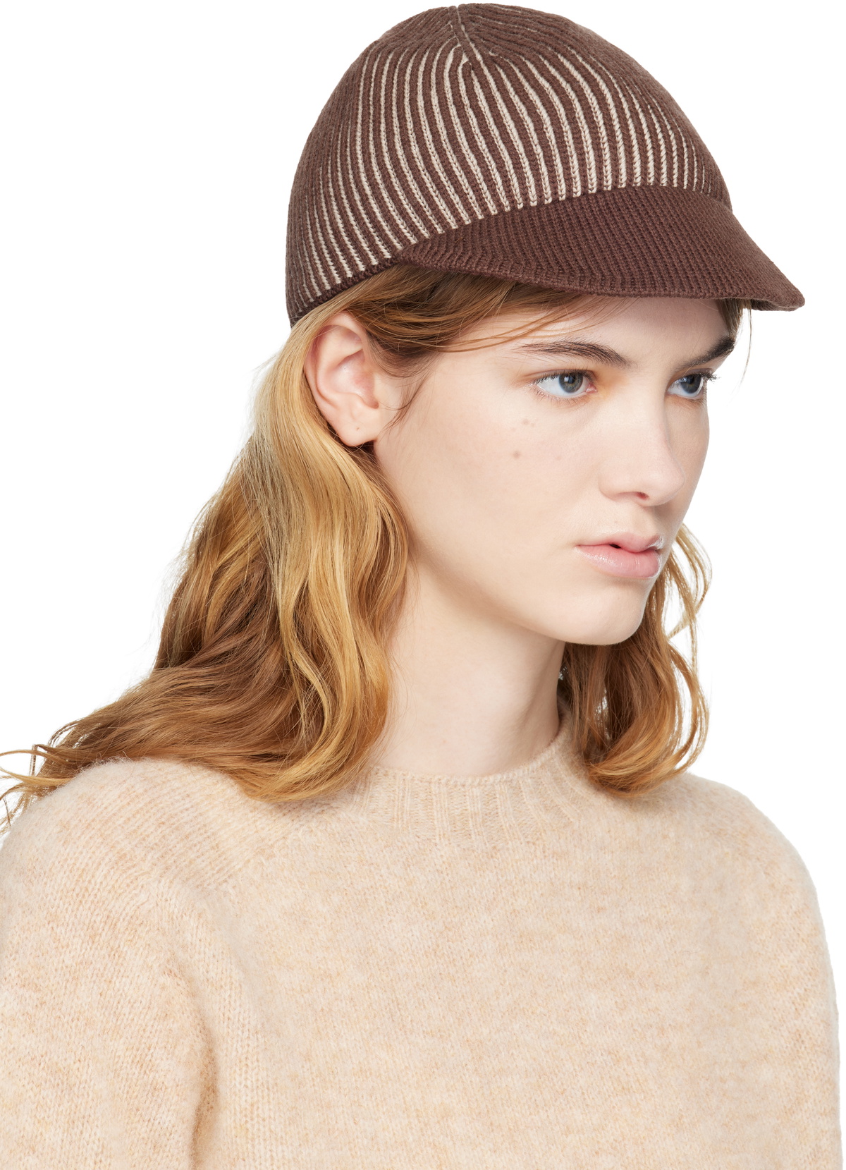 YMC Brown & Beige Knitted Cap YMC