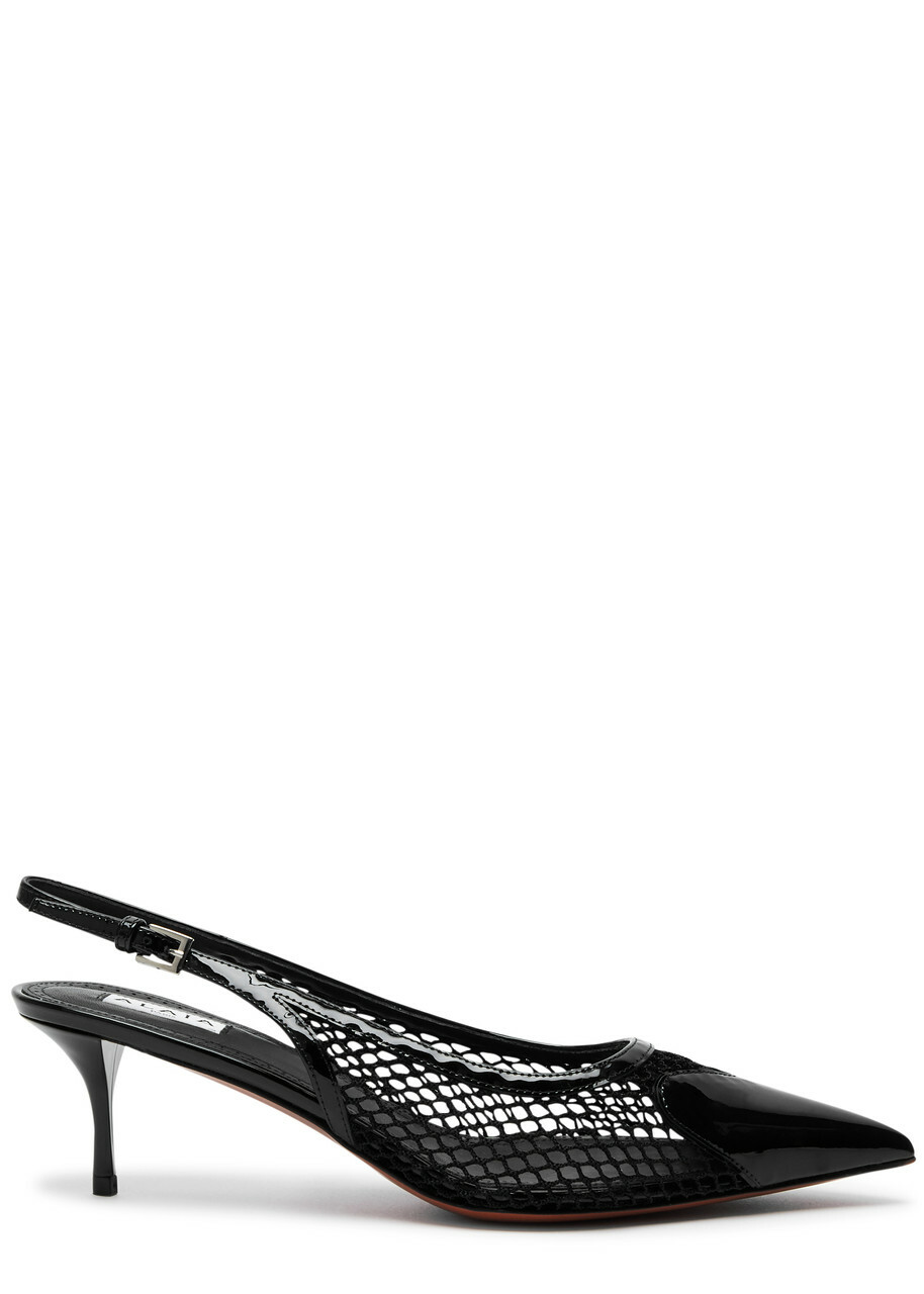 Alaïa Coeur 55 Patent Leather Slingback Pumps ALAÏA