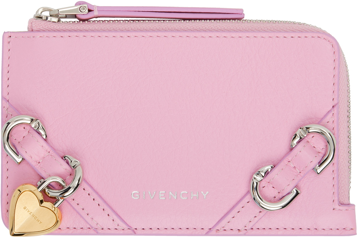 Givenchy Pink Voyou Zipped Card Holder Givenchy
