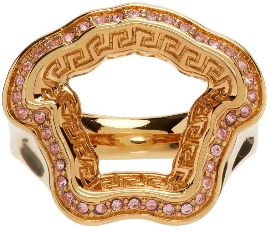 Versace Gold 'La Medusa' Curve Ring Versace