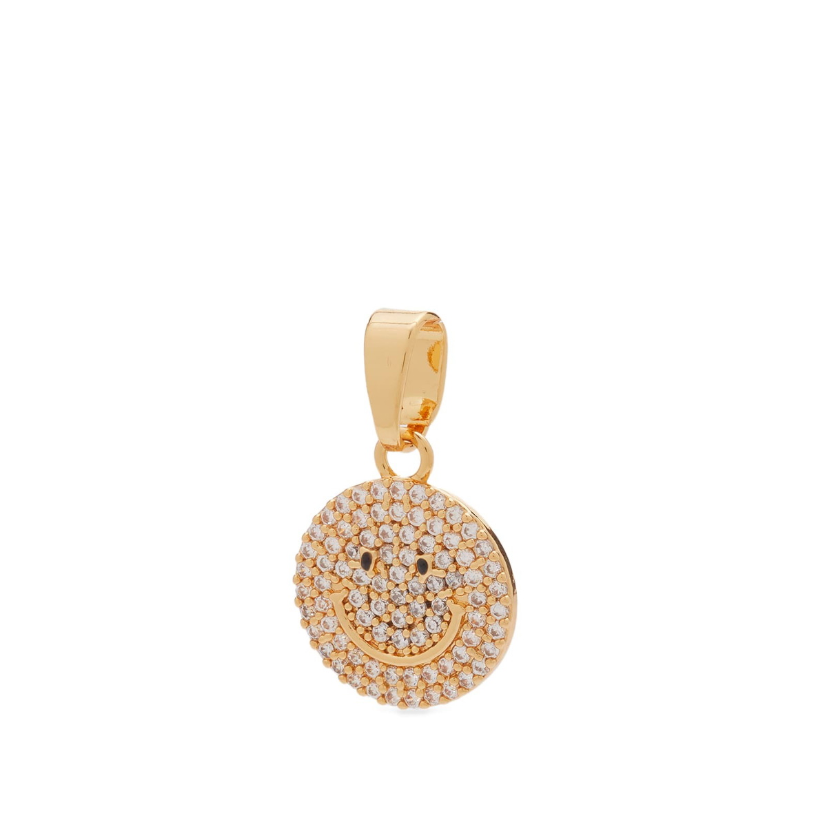 Crystal Haze Women's Smiley Face Necklace Pendant in Gold Crystal Haze